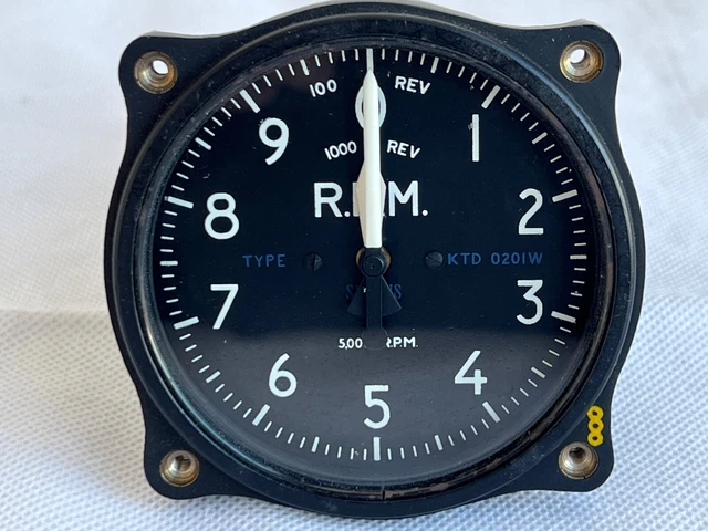EX RAF AIRCRAFT Electric Rev Engine Speed Indicator, 6A/115-2953 [D5D ...
