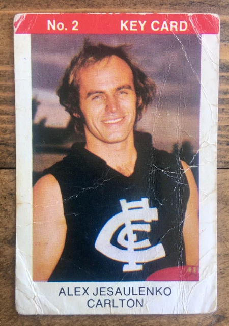 1975 VFL/AFL SUNBLEST Tip Top Bread Key Card No.2 Alex Jesaulenko ...