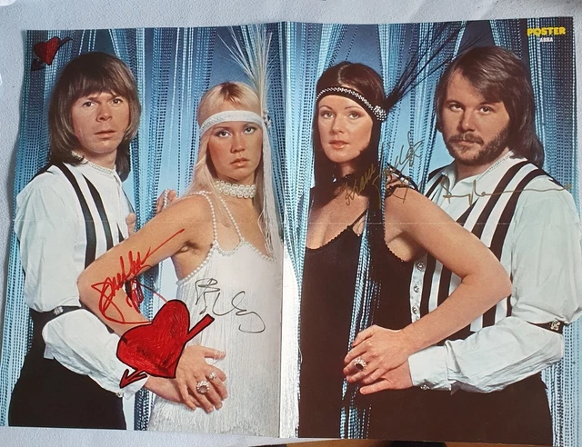 ABBA AUTOGRAPH AUTOGRAPH Signed Original No Copy to Original Poster £ ...