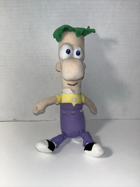 DISNEY STORE PHINEAS & Ferb Plush Ferb Boy Plush Stuffed Soft Doll 10 ...