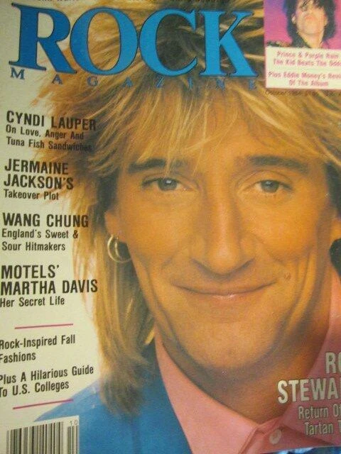 ROCK MAGAZINE OCTOBER 1984-Rod Stewart/Cyndi Lauper/Prince-Purple Rain ...