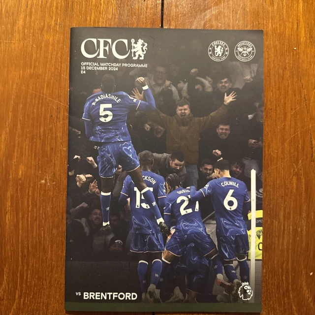 CHELSEA MATCHDAY PROGRAMME Vs Brentford 15 December 2024 Premier League ...