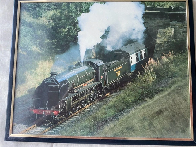 FRAMED PRINT OF steam loco 777 hauling Scarborough Spa express almost ...