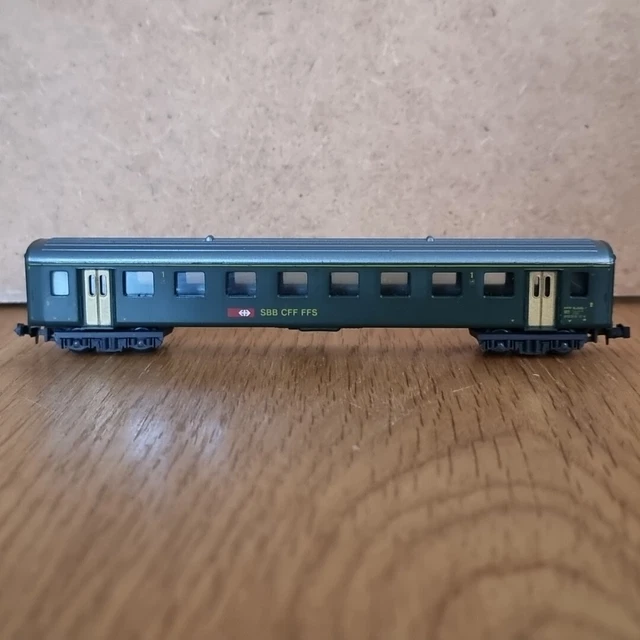 LIMA MINITRAIN N Gauge SBB CFF FFS Green 1st Coach In Wrong Box £14.99 ...