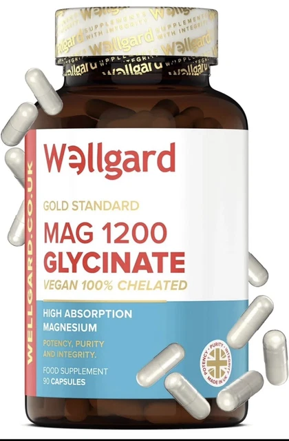 MAGNESIUM GLYCINATE, MAG 1200, 100% NRV High Strength Bisglycinate ...