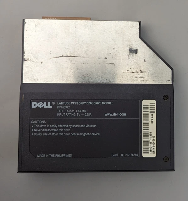 DELL LATITUDE CP Floppy Disk Drive Module 3.5" 1.44-MB pn. 66942 / ...
