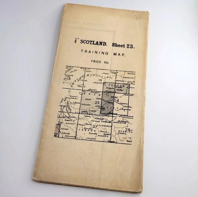 ORIGINAL WW1 TRAINING Map, Scotland War Office British Army Trench ...