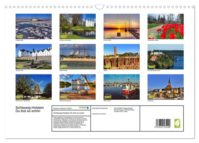 SCHLESWIG-HOLSTEIN TU ES si belle (Calendrier mural 2026 DIN A3 ...