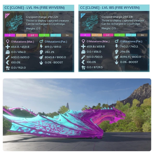 ARK SURVIVAL ASCENDED Official PVE Breeding Pair Of Fire Wyvern XBOX ...