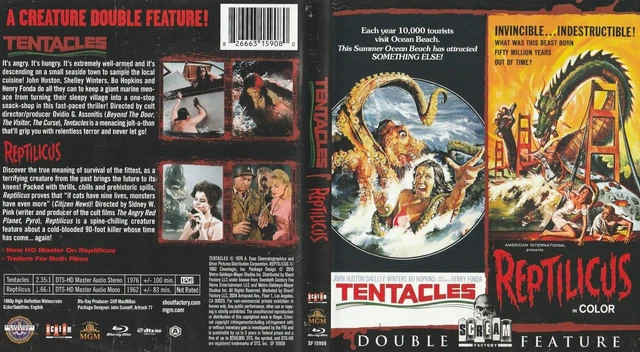 TENTACLES & REPTILICUS Double Feature Reg A Blu-Ray Scream Factory ...