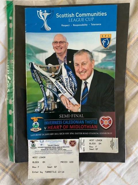 INVERNESS CALEDONIAN THISTLE v Heart of Midlothian (League Cup Semi ...
