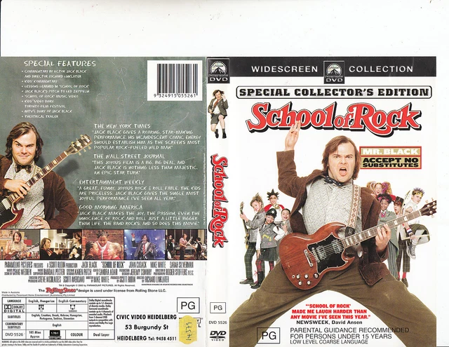 SCHOOL OF ROCK-2003-JACK Black-[Special Collector's Edition]-Movie-DVD ...