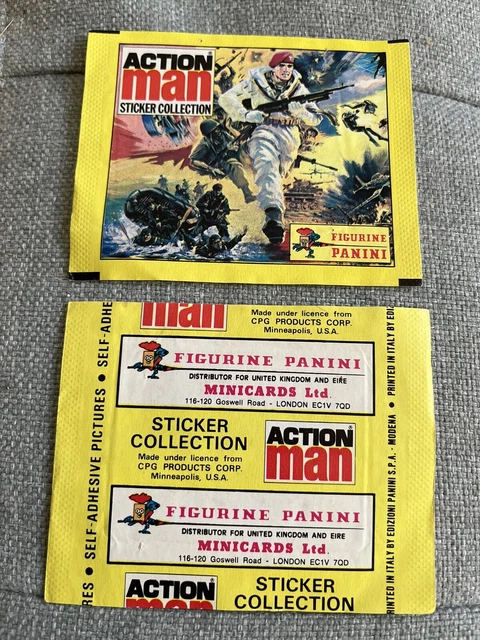 ACTION MAN STICKER Collection Figurine Panini 1983 Empty Stickers ...