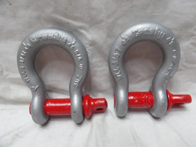 PAIR OF CROSBY 3-1/4 Ton Shackles Clevis £19.18 - PicClick UK