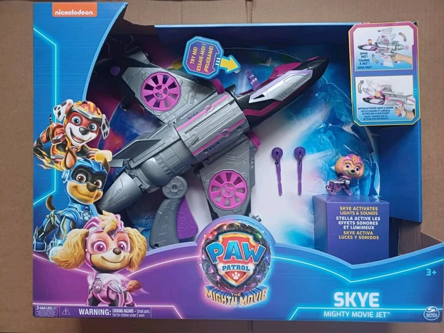 PAW PATROL THE Mighty Movie Deluxe Transforming Rescue Jet Skye New ...
