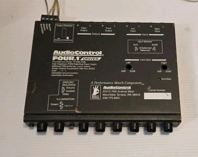 🔥AUDIOCONTROL FOUR.1 PRE-AMP Line Driver Graphic Equalizer-Old School ...
