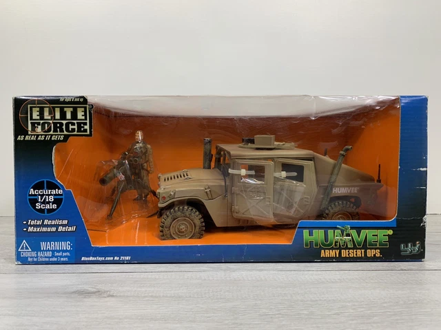 ELITE FORCE HUMVEE Army Desert Ops Accurate 1/18 Scale NEW + UNUSED ...