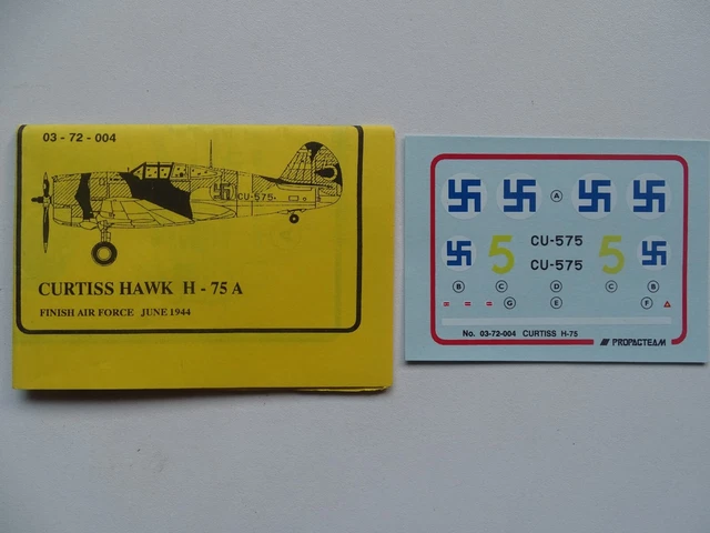 PROPAGTEAM DECALS 1/72 Curtiss Hawk H-75 Finland EUR 6,00 - PicClick FR