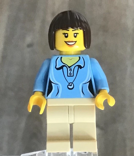 LEGO CITY GIRLS Female Brown Bob Cut Hair Mom Teacher Agent Banker £8. ...