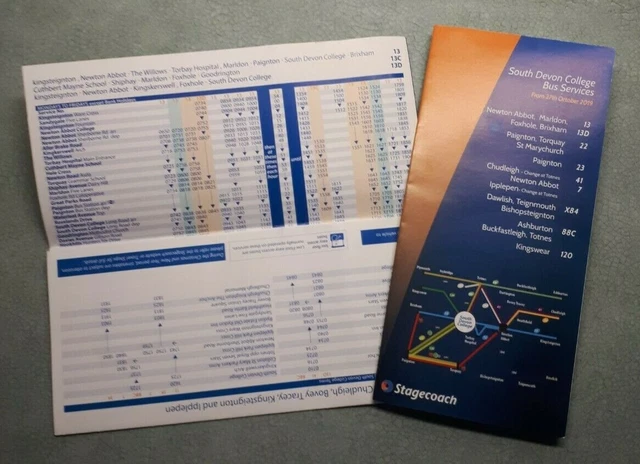 STAGECOACH DEVON BUS timetable for routes serving South Devon College ...