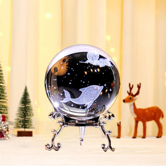 DÉCORATIF UNIQUE POUR boule en cristal sur plateau métal pour une ...