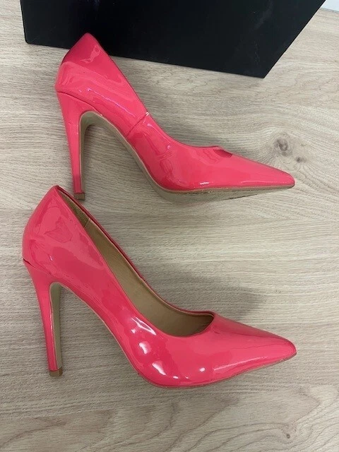 DUNE HEAD OVER Heels Ladies Court Shoes Heels Stiletto Size 6 Pink VGC ...