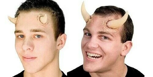 PROSTHETIC DEVIL HORNS Unpainted Halloween Latex Appliances Halloween ...