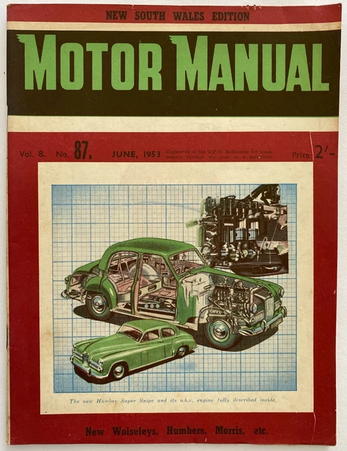 JUNE 53 HUMBER Super Snipe Ford Customline V8 Ambulance Sunbeam Talbot ...