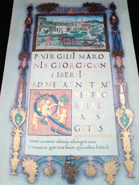 VERGIL, GEORGICA ITALIEN Ende 15. Jh. Faksimile 23,5 Karat Echtgold Nr ...