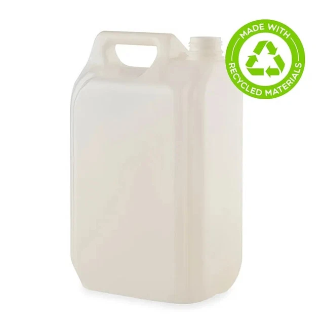 5 LITRE 5L Natural Plastic Jerry Can Water Carrier Container With ...