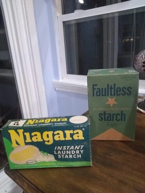 NIAGARA INSTANT LAUNDRY Starch Box Vtg ? 1950's and Faultless starch ...
