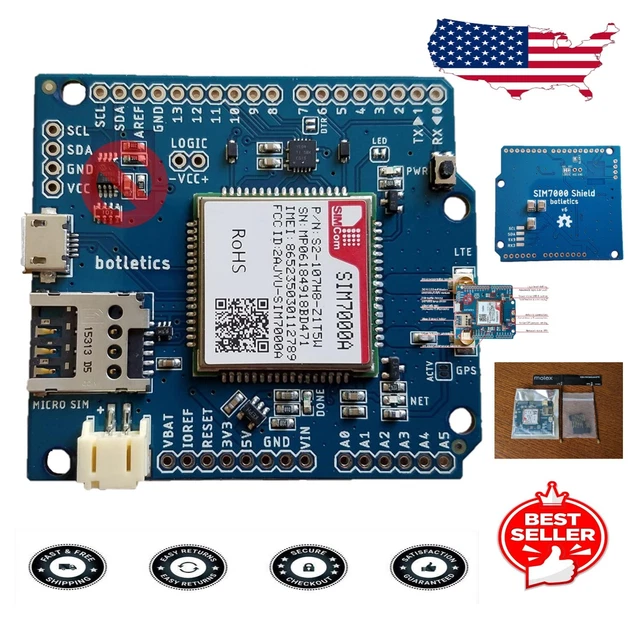 ARDUINO-COMPATIBLE LTE CAT-M1 + NB-IoT Shield Kit for Innovative IoT ...
