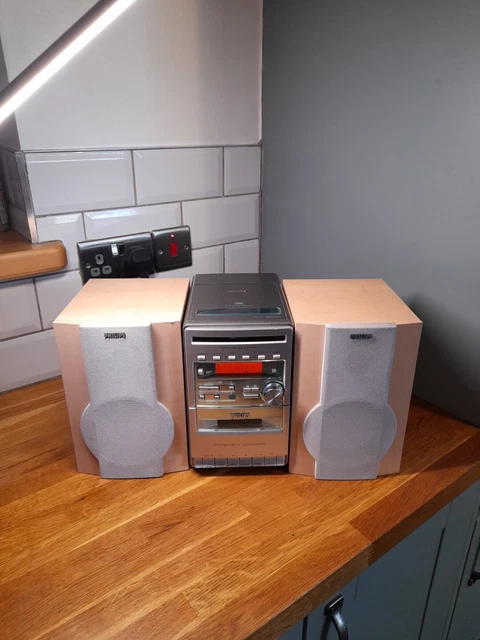 PHILIPS MC160 MICRO Stereo Hifi System - CD, TAPE, TUNER With Speakers ...