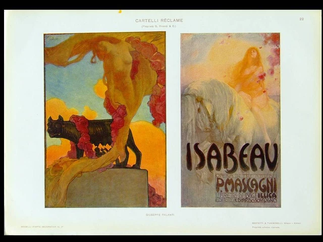 AFFICHES, OPERA ISABEAU Mascagni -1910- Photolithographie, Giuseppe ...