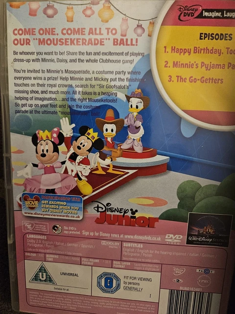 DISNEYS MICKEY MOUSE Clubhouse Minnies Masquerade Dvd Disney 3 Episodes ...