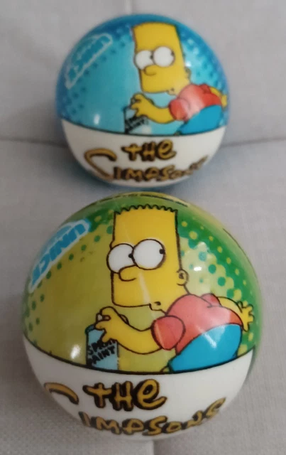 THE SIMPSONS BART & Lisa Simpson 6cm Balls - Rare Collectible Unice ...