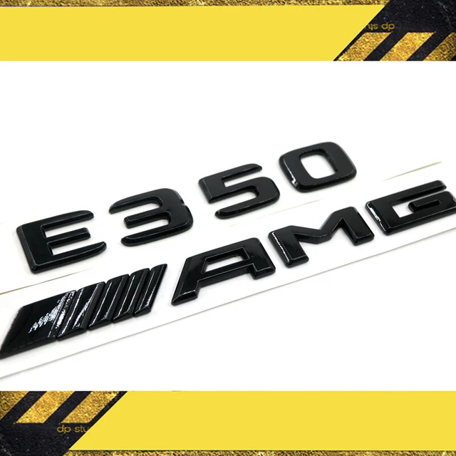 E-CLASS E350 GLOSS Black Set Amg E350 Rear Trunk Badges Emblems Sticker ...