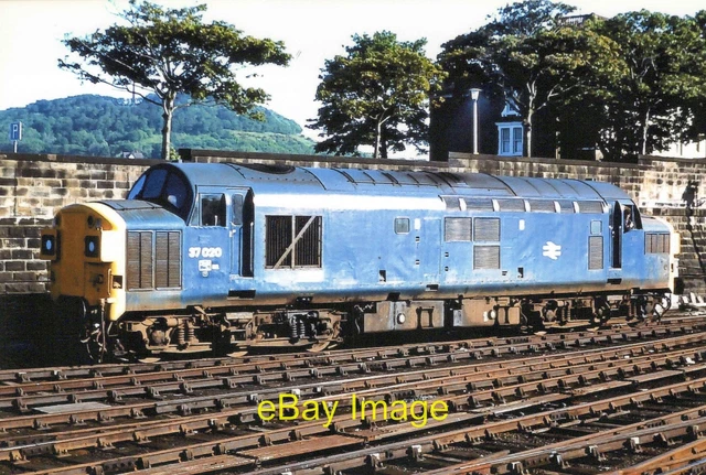 PHOTO RAILWAY 6X4 Class 37 37020 Light Engine at Scarborough c1978 £2. ...