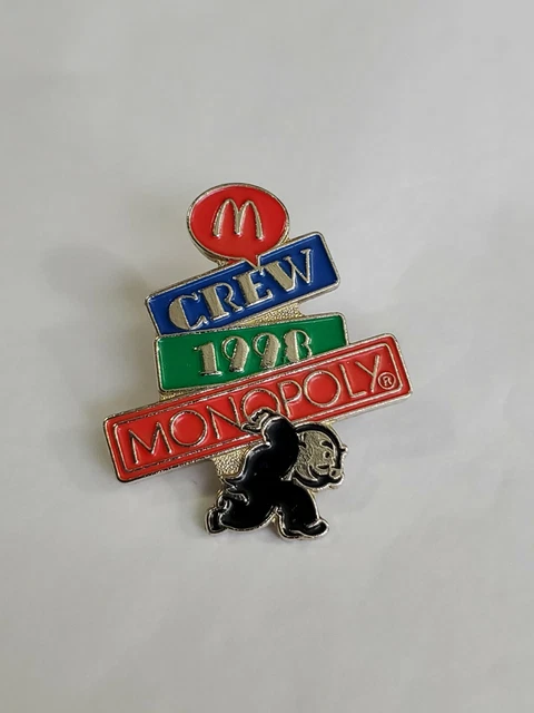 MCDONALD'S CREW 1998 épingle revers Monopoly riche oncle pennybags ...