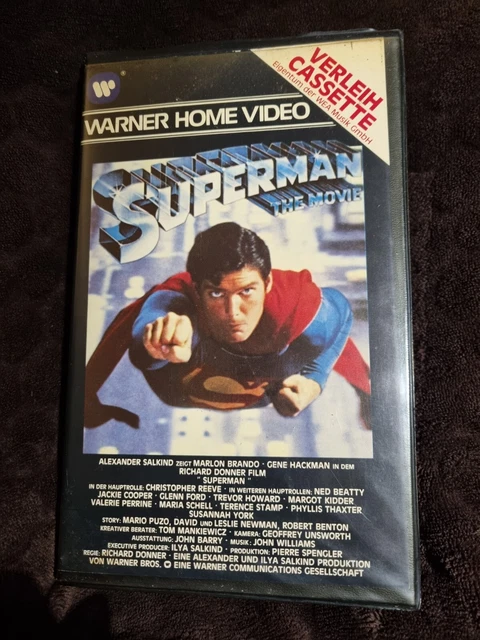 WARNER HOME VIDEO, VHS, Verleih, Superman, Christopher Reeve, sehr rar EUR 99,00 - PicClick DE