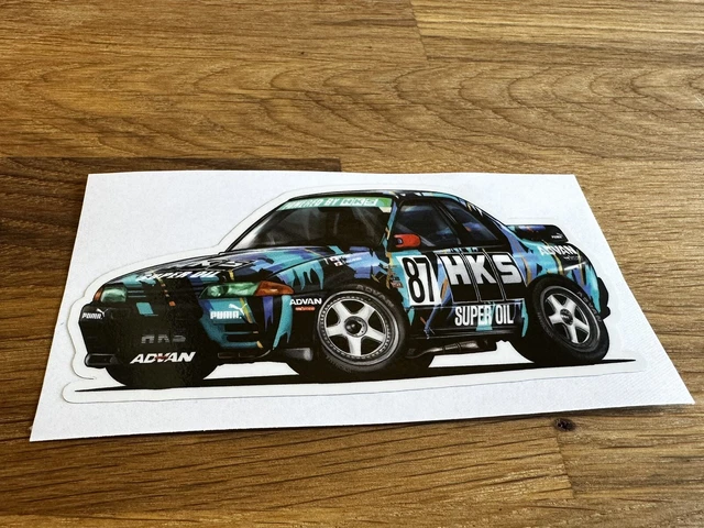 HKS NISSAN SKYLINE GTR R32 Cartoon Style Sticker. £3.83 - PicClick UK