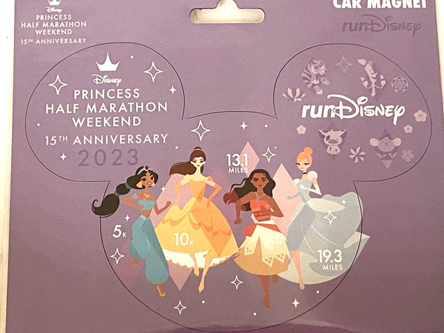 DISNEY PARK 2023 Princess Half Marathon Run Disney Car Magnet New £11. ...
