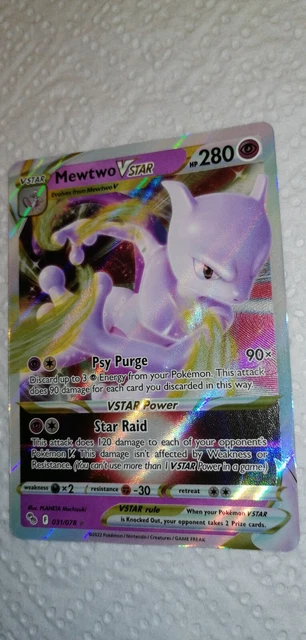 MEWTWO HOLO VMAX Karte Top pokemon karte deutsch EUR 28,00 - PicClick DE