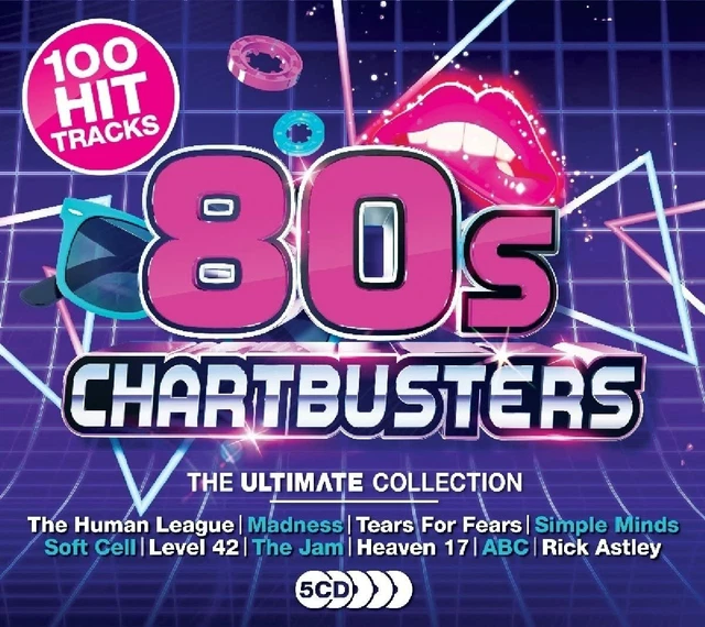 80S CHARTBUSTERS 5-CD NEW SEALED ABC/Soft Cell/Nena/XTC/Jam/M/Black ...