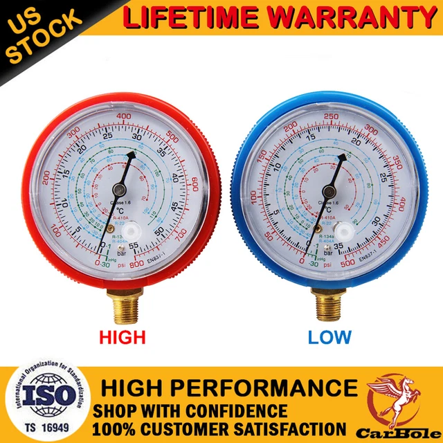 AIR CONDITIONER AC Low & High Pressure Gauge PSI KPA $17.59 - PicClick