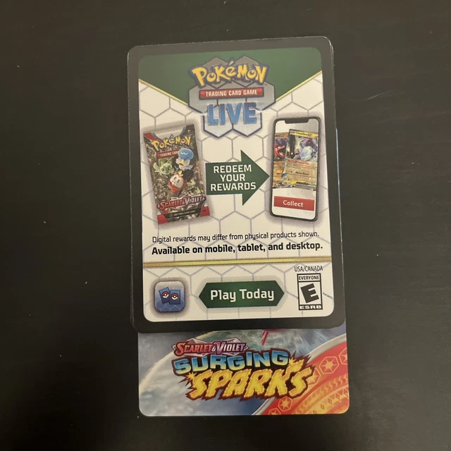 POKÉMON TCG 10X Surging Sparks Code Cards (Photos Sent Via Messenger) $2.00 - PicClick CA