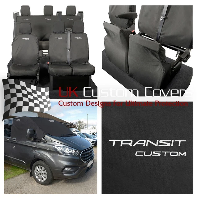 FORD TRANSIT CUSTOM Dciv (2022+) All Seat Covers & Frost Wrap Logo 722 ...