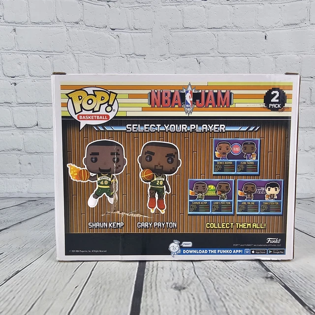 FUNKO POP NBA Jam Shawn Kemp & Gary Payton 2-Pack Vinyl Figures ...