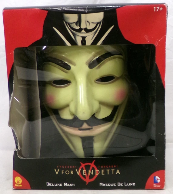 RUBIE'S COSTUME CO Dc Comics V para Vendetta Deluxe Máscara con Caja ...