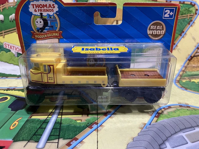 THOMAS AND FRIENDS wooden railway trains Isabella BNIB, Ultra Rare £59. ...